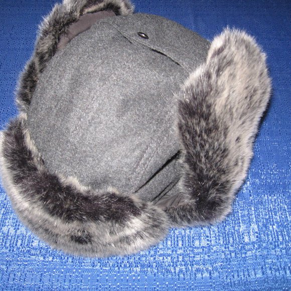 Express | Accessories | Express Wool Blend Faux Fur Trooper Winter Hat ...